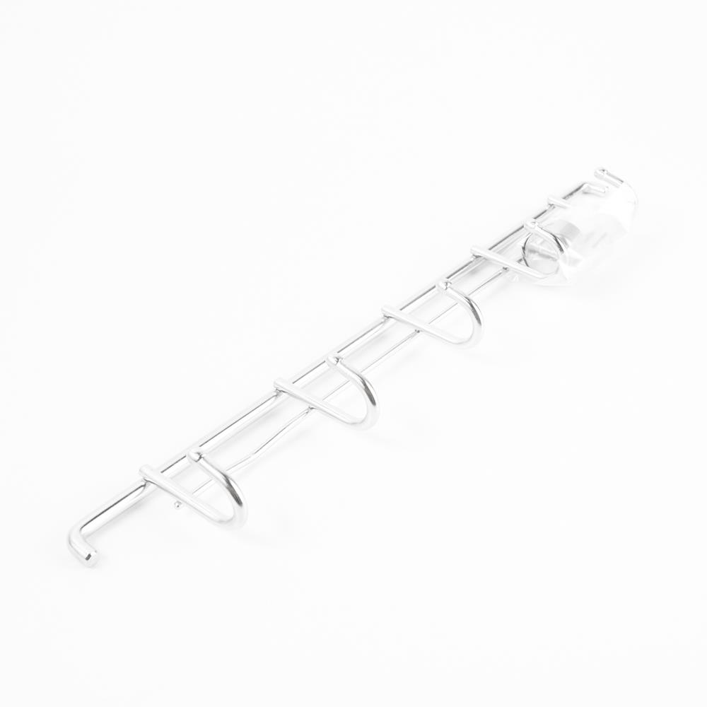 STAINLESS STEEL KITCHEN RAIL 35CM WITH 5 HOOKS EKONO