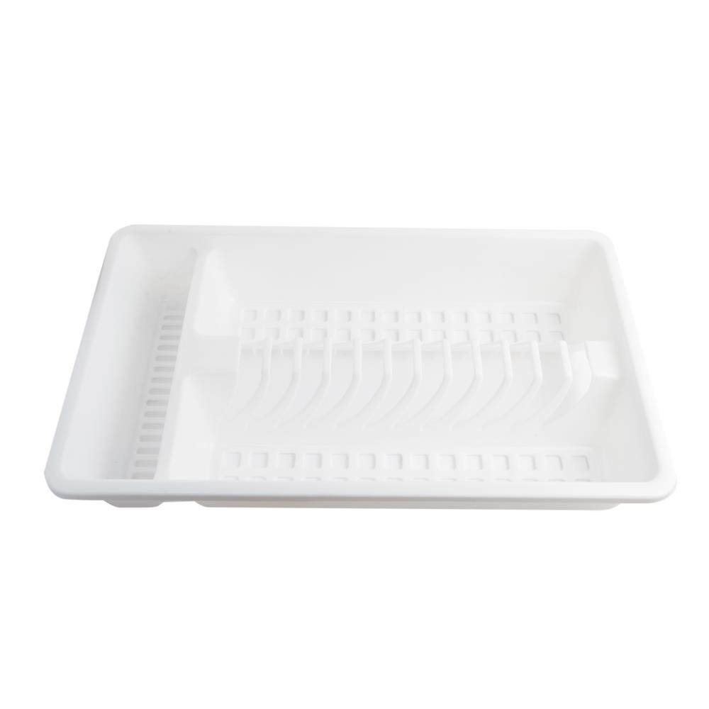 PLASTIC DISH DRAINER WITH TRAY G-WARE 267 WHITE