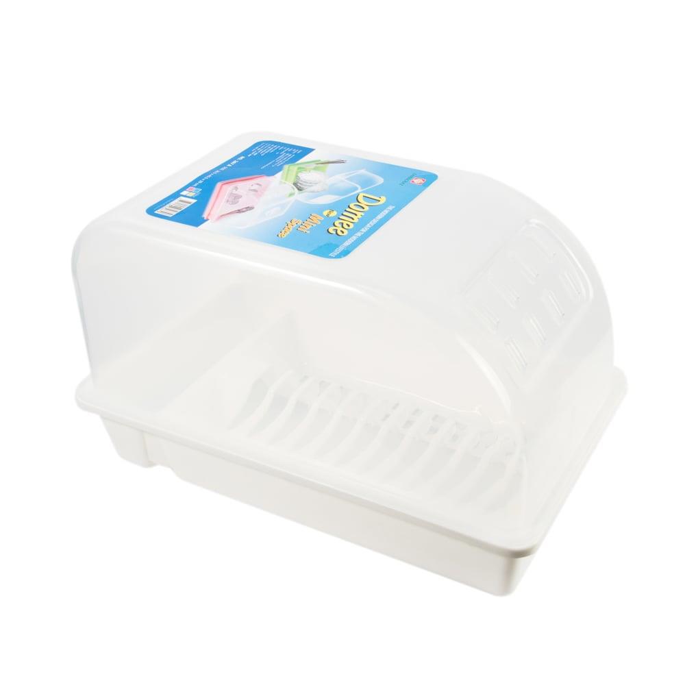 PLASTIC DISH DRAINER WITH LID COVER G-WARE 267A