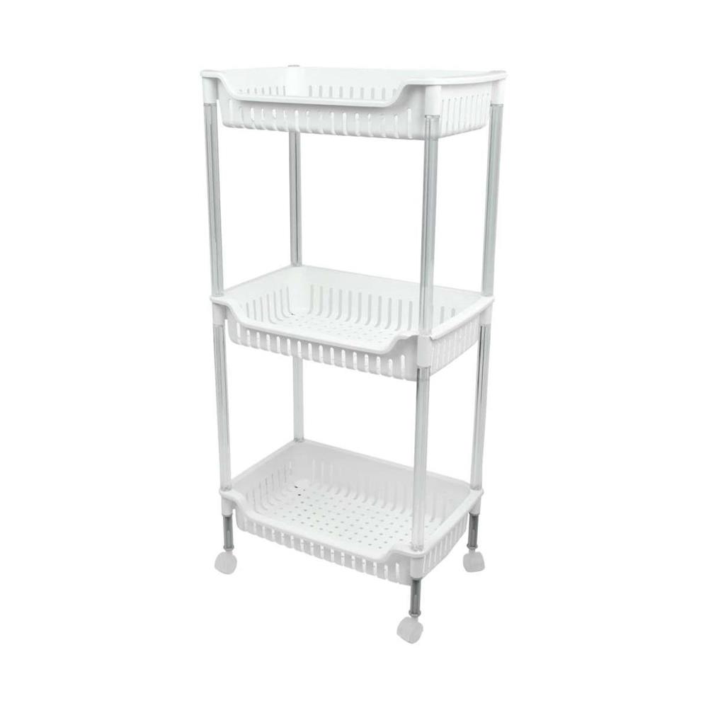 KEYWAY PLASTIC SHELF AP373 W39.6XD25.4XH83.2 CM WHITE