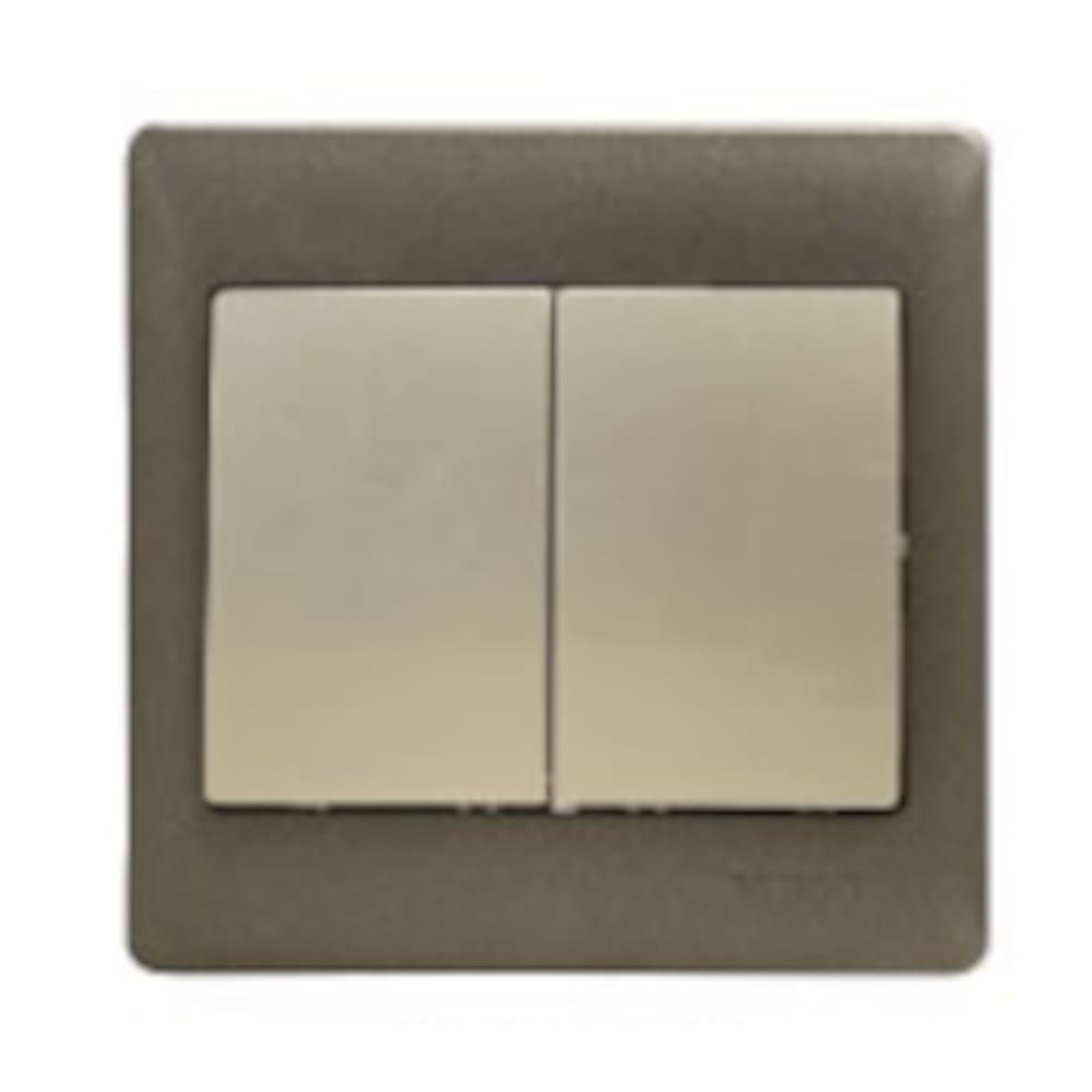 10A 2 GANG 2 WAY SWITCH 51022B CN SIMON CHAMPAGNE WALNUT