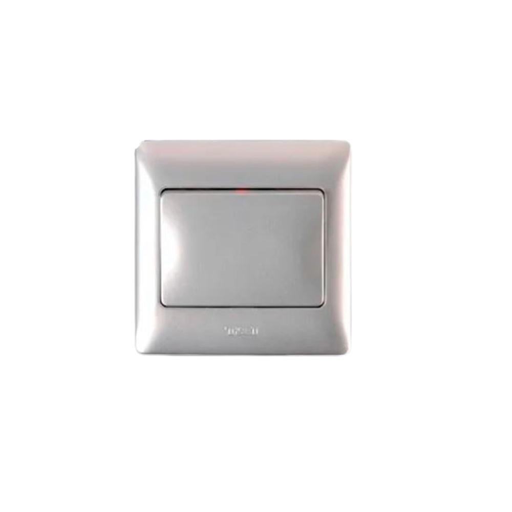 T&J 16AMP 1 GANG PUSH BUTTON SWITCH K261-MSL (MATT SILVER)