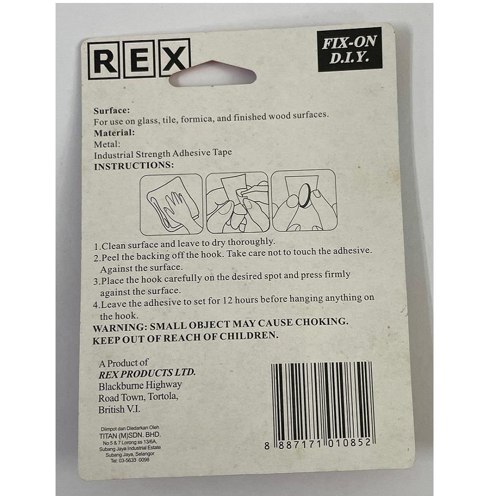 REX METAL TRIANGLE HOOK 1085 WHITE
