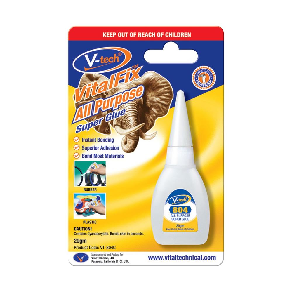 V-TECH ALL PURPOSE SUPER GLUE VT-804C 20G CLEAR 1 EACH