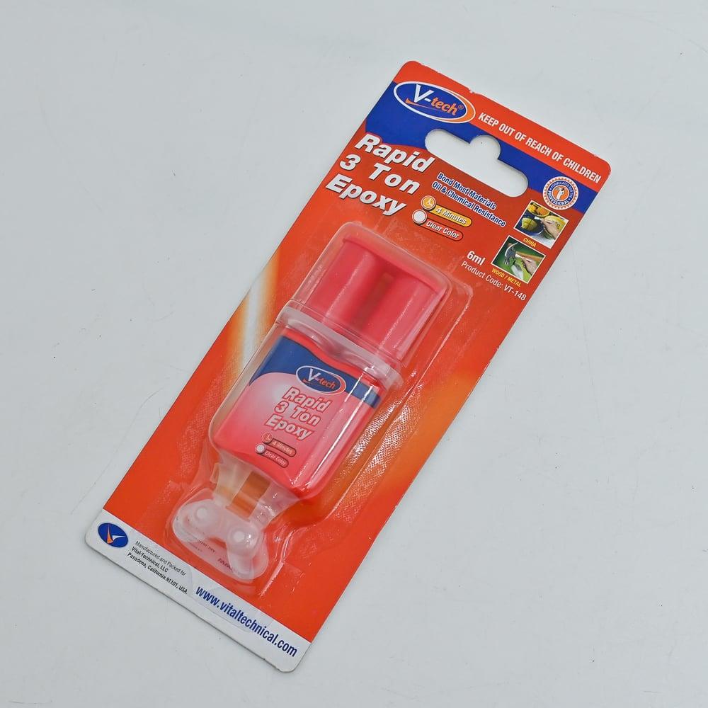 V-TECH RAPID 3 TON 4 MINUTES EPOXY VT-148 6ML CLEAR