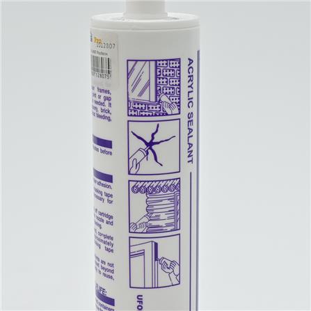 PENTENS ACRYLIC CURE SILICONE SEALANT 607 450G WHITE