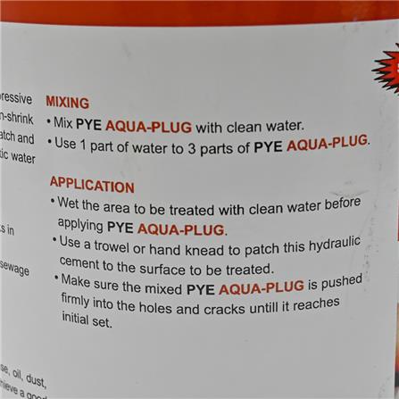 PYE AQUA-PLUG NON-SHRINK HYDRAULIC CEMENT 1KG