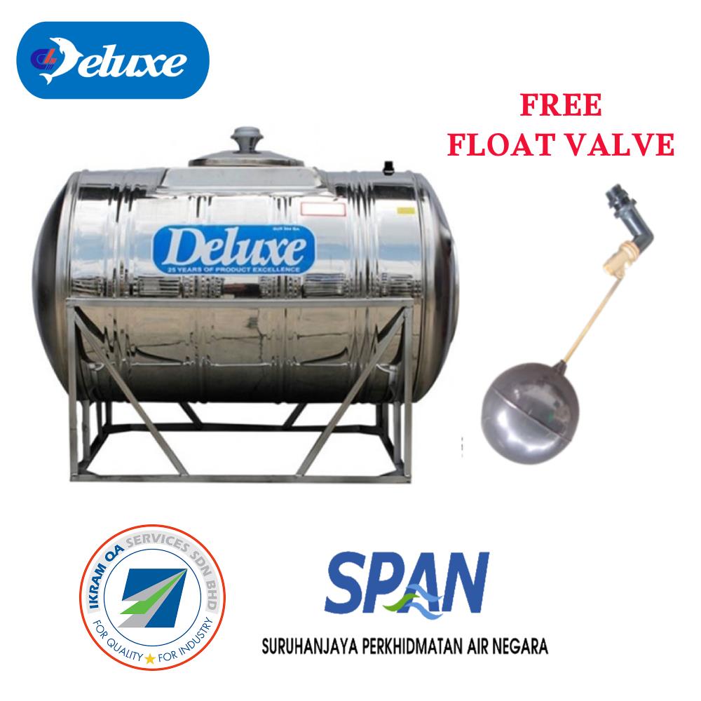 DELUXE STAINLESS STEEL WATER TANK HORIZONTAL WITH STAND CL40KH 1,600L