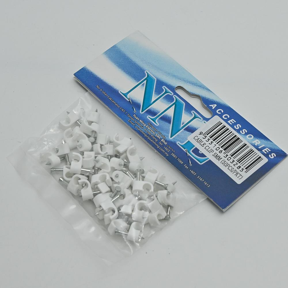 CABLE CLIP 5MM 50PCS MASTAR