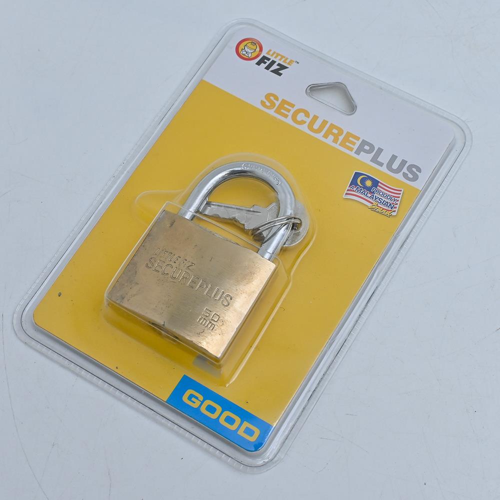 LITTLE FIZ PADLOCK SINGLE 50MM BRASS 1 EACH