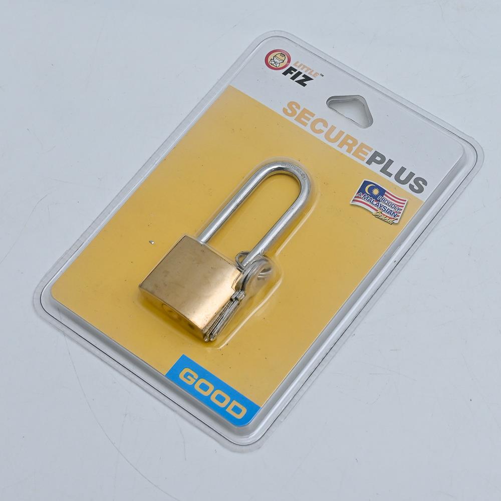 LITTLE FIZ SINGLE BRASS PADLOCK LONG SHACKLE 30MM