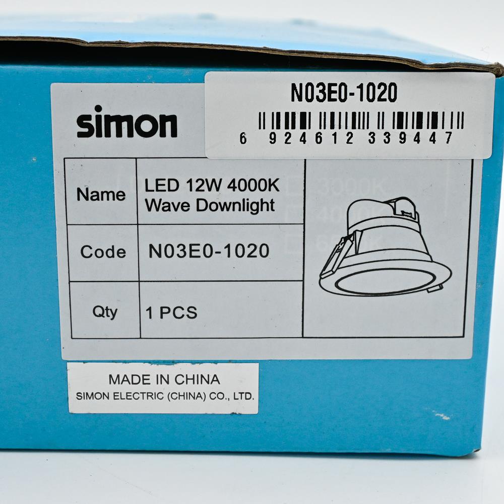 DL LED 12W N03E0-1020-CDL SIM WH/WV 4"RD