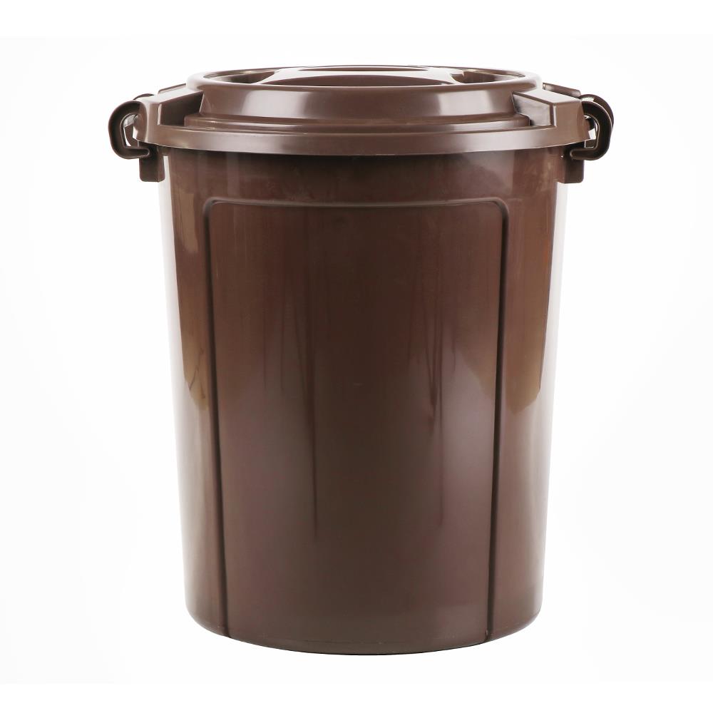 HOMEPRO APISITH ROUND BUCKET WITH LOCK LID 333 W47XD47XH53 CM 62L BROWN