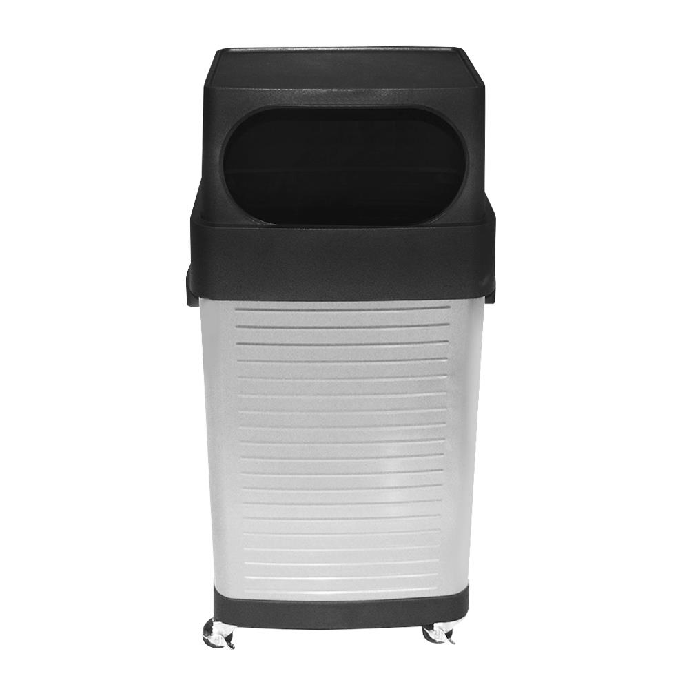 DUST BIN LID WITH HOLE 65L SS/BLACKK(1084027)