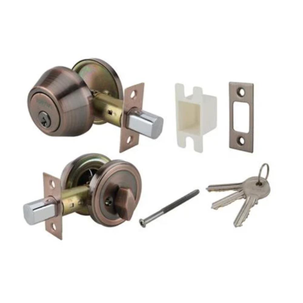 HAFELE SINGLE DEADBOLT 489.10.117 AC ANTIQUE COPPER