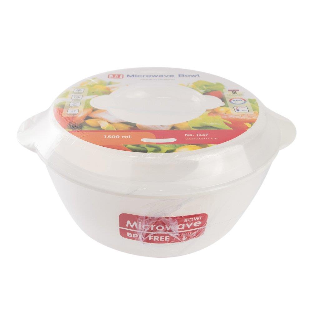 ROUND MICROWAVABLE FOOD CONTAINER JCJ 1.5L 1637