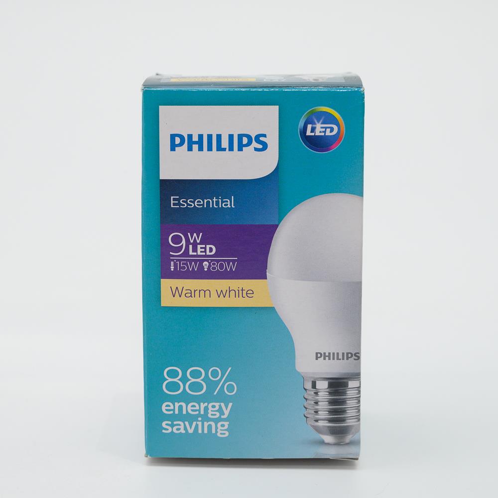 PHILIPS ESSENTIAL LED BULB E27 3000K WARM WHITE 9W
