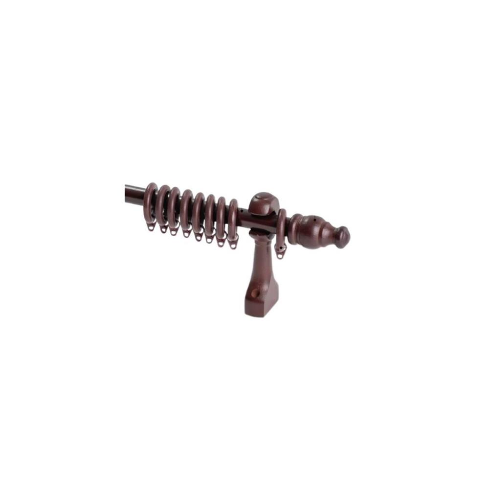 JUPITER CURTAIN ROD 200CM MAHOGANY