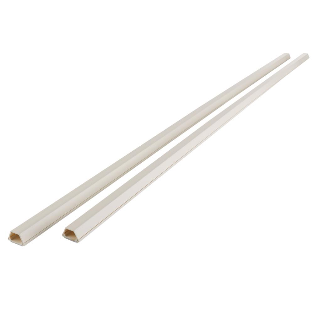 TRAPEZOID SHAPED CABLE RACEWAY ELEKTRA 25X15MMX1M WHITE