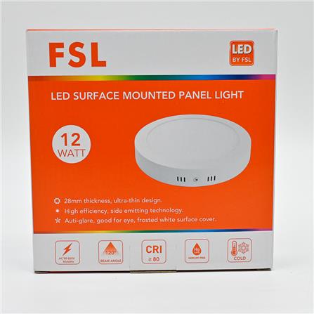 FSL ROUND LED SLIM DOWNLIGHT ACRYLIC WHITE 6INCH 18WATT
