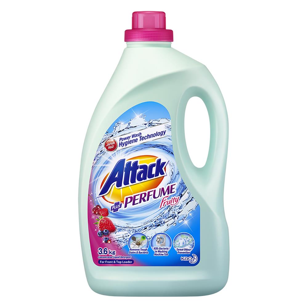ATTACK LIQUID DETERGENT 3.6KG PERFUME FRUITY