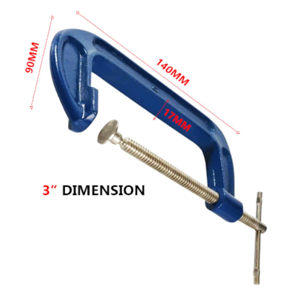 VENUS 3" MALLEABLE IRON G-CLAMP (HEAVY)