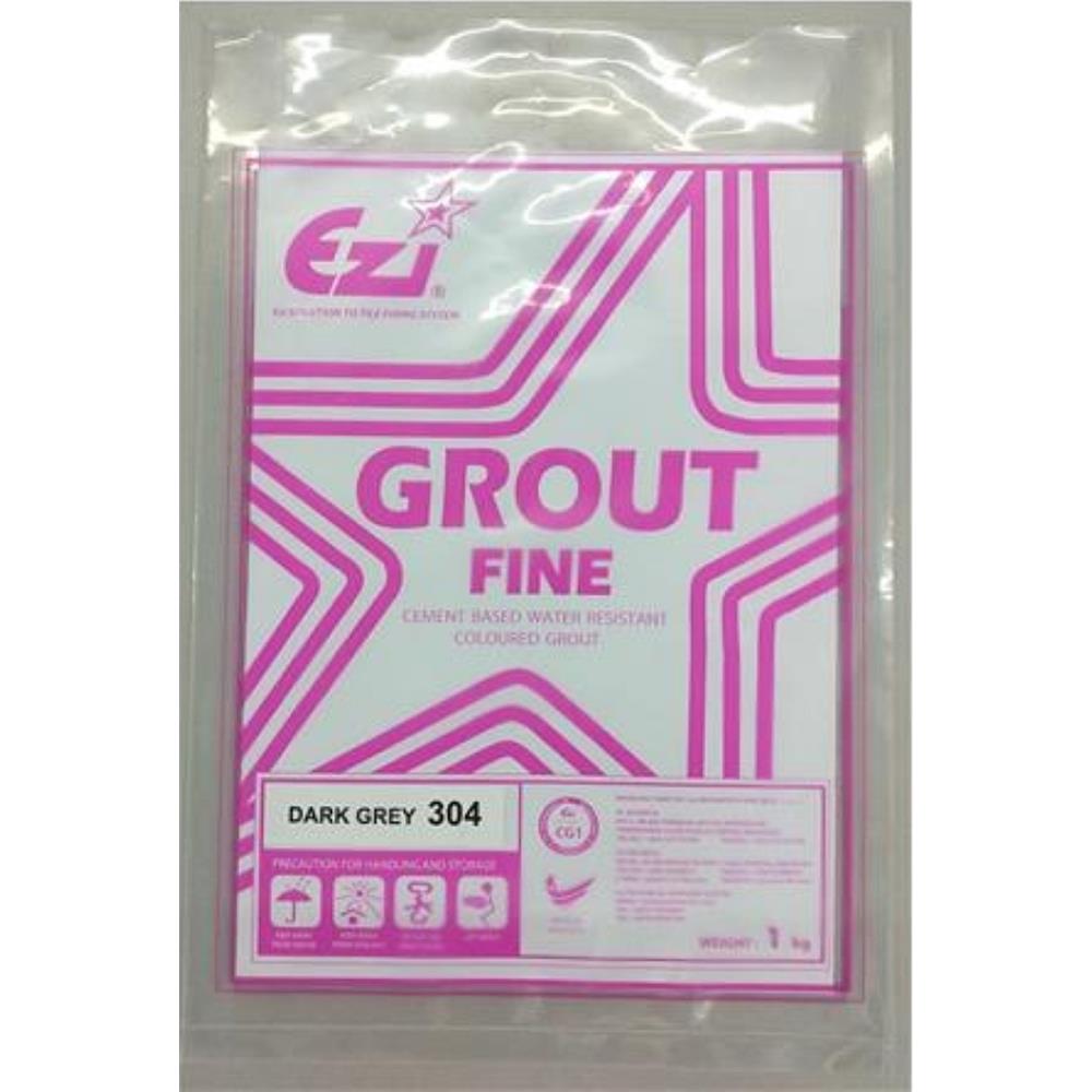 EZI GROUT TILES JOINT POWDER 304 DARK GREY 1KG
