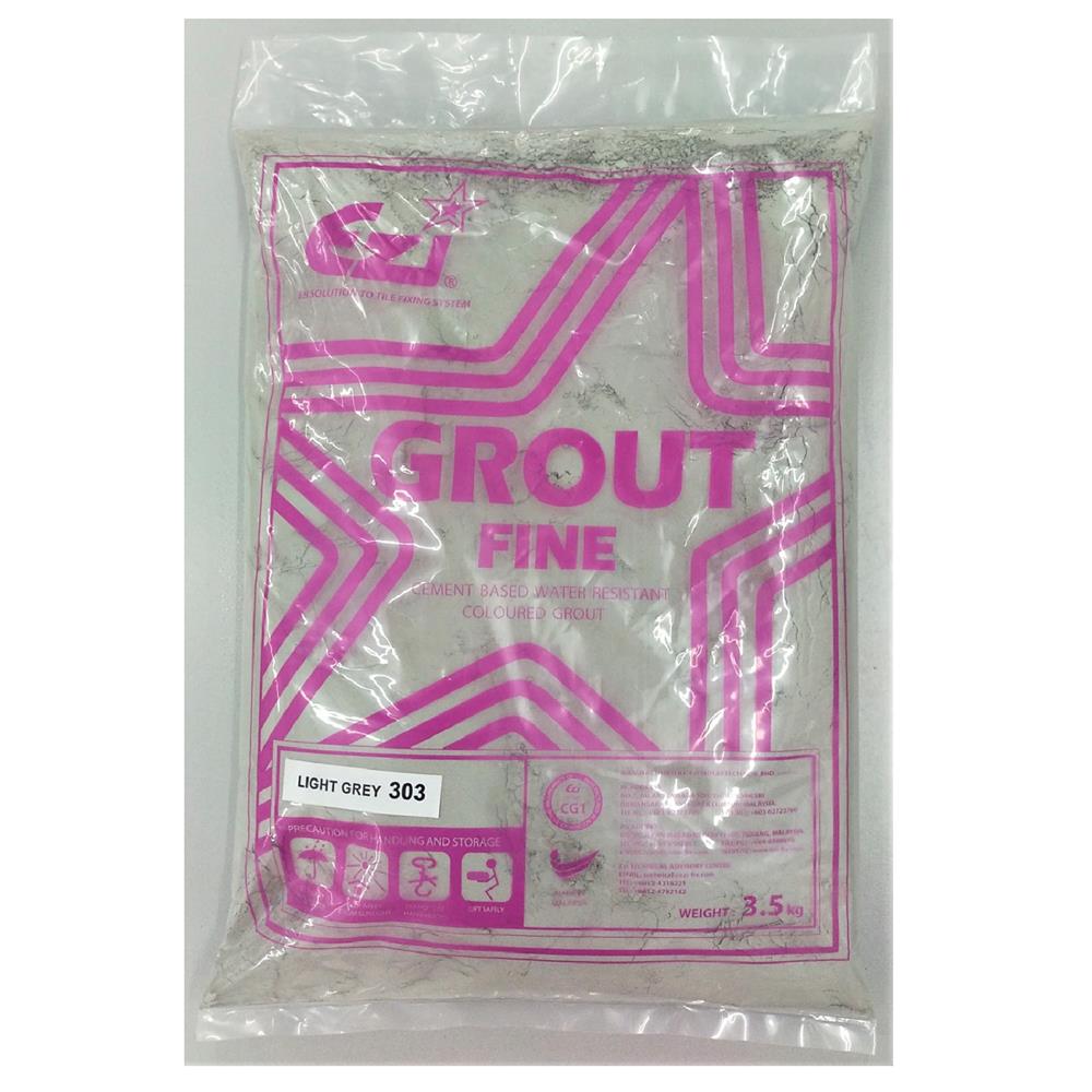 EZI GROUT TILES JOINT POWDER 303 LIGHT GREY 3.5KG