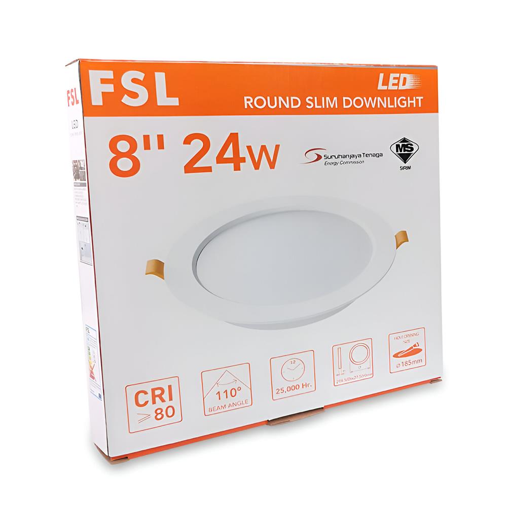 DOWNLIGHT FSL 8" 24W PANEL (RD) FSL ACRYLIC DAYLIGHT 8" ROUND