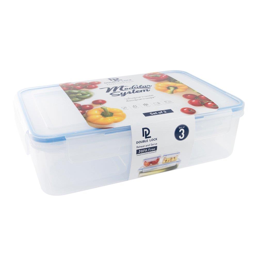 DOUBLELOCK FOOD CONTAINER 3PCS SET 99512