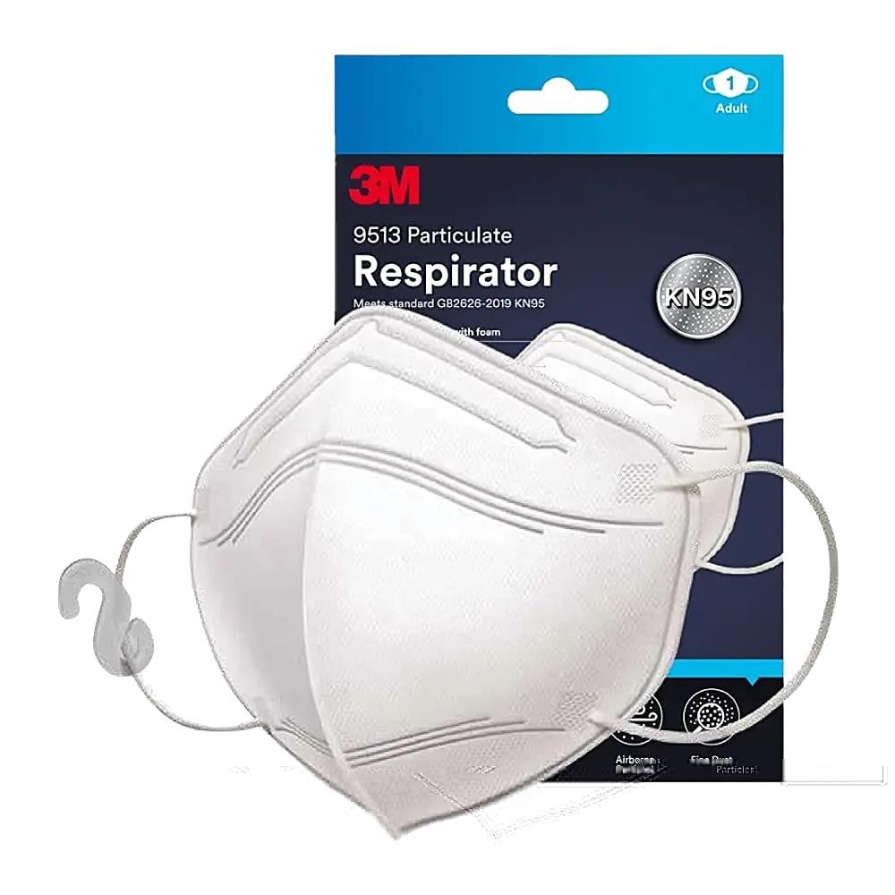 3M SAFETY MASK RESPIRATOR KN95 9513 WHITE EACH