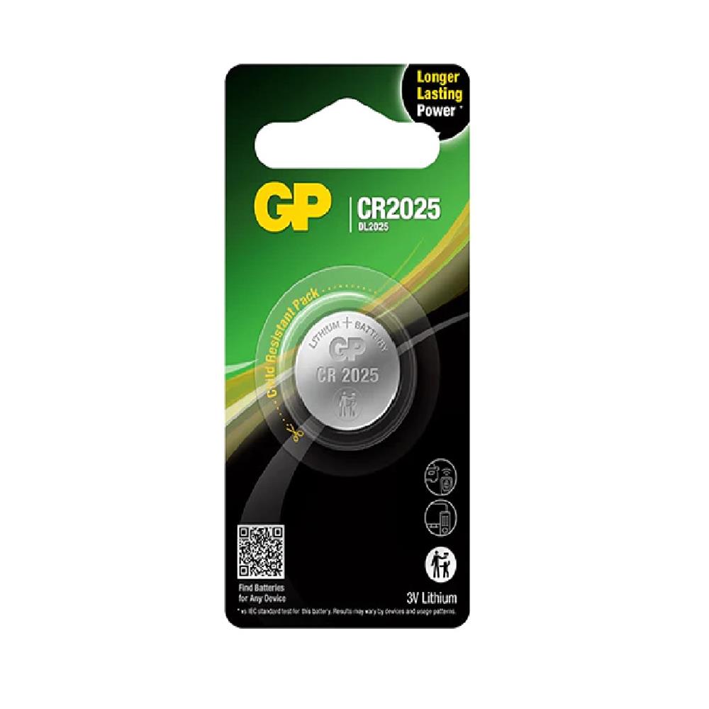 GP LITHIUM CELL BATTERY CR2025 CARD 1