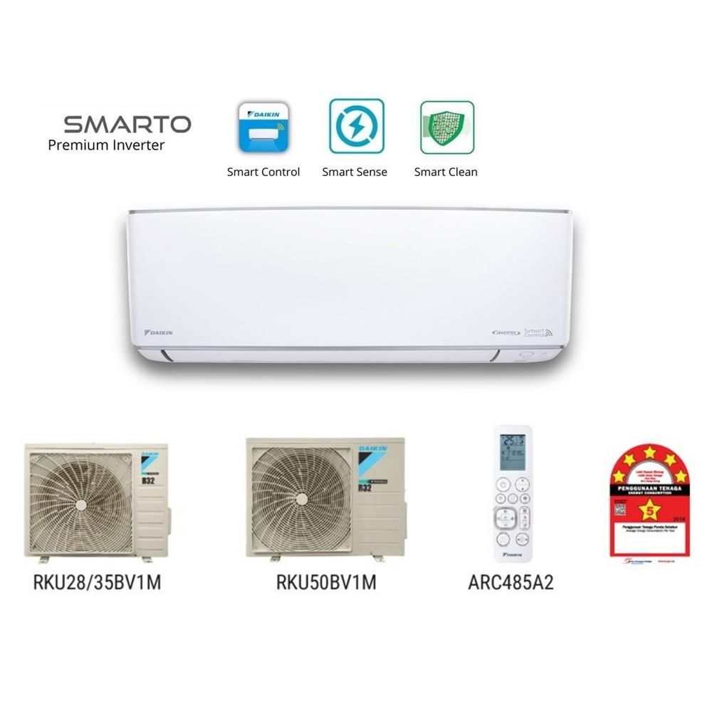 DAIKIN PREMIUM INVERTER AIR CONDITIONER FTKH35BV1MF/RKU35BV1M 1.5HP