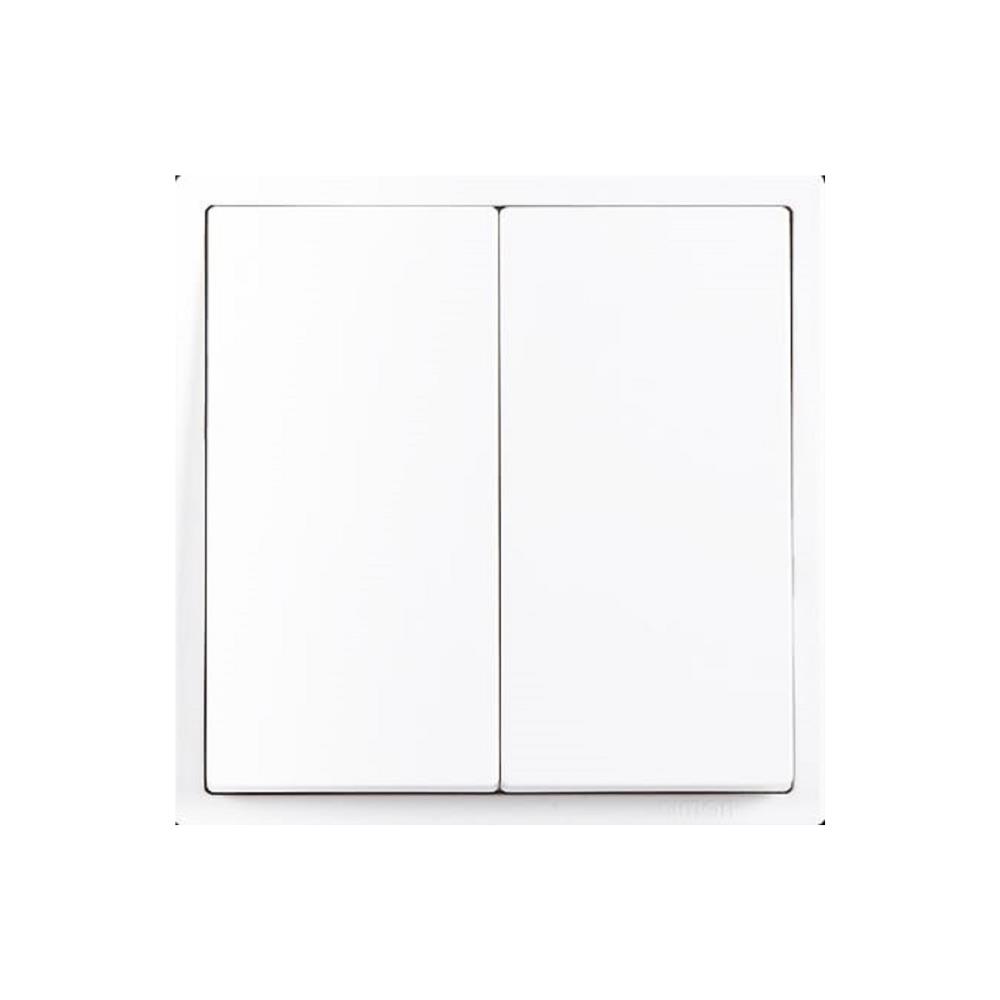 16A 2GANG 1WAY SWITCH SIMON H701021 WHITE