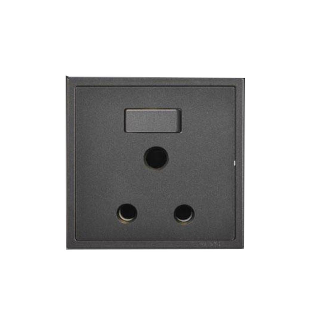 15A 1 GANG ROUND PIN SOCKET H701582 SIMON BLACK