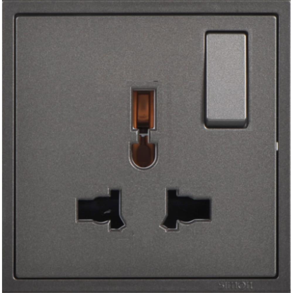 SIMON 13A UNIVERSAL SWITCH SOCKET H701089 BLACK