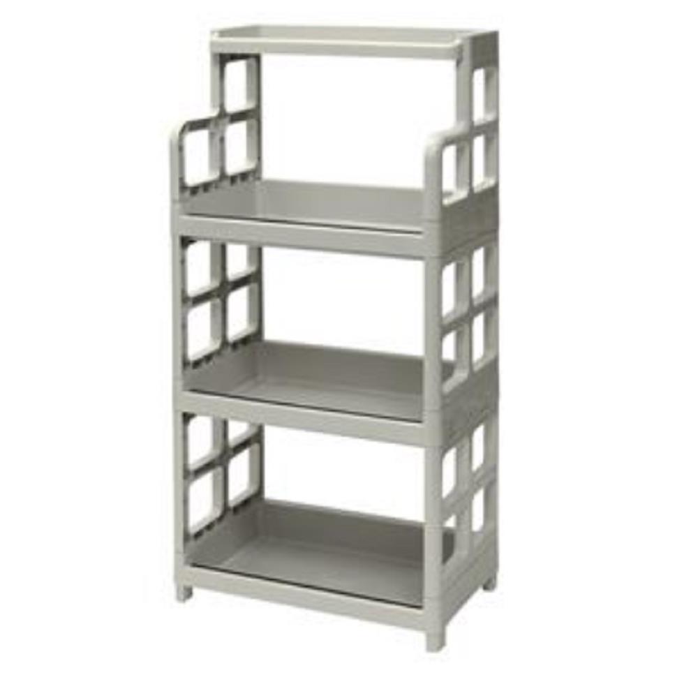 4-TIER PLASTIC SHELVES 48X30X97CM LG GREY