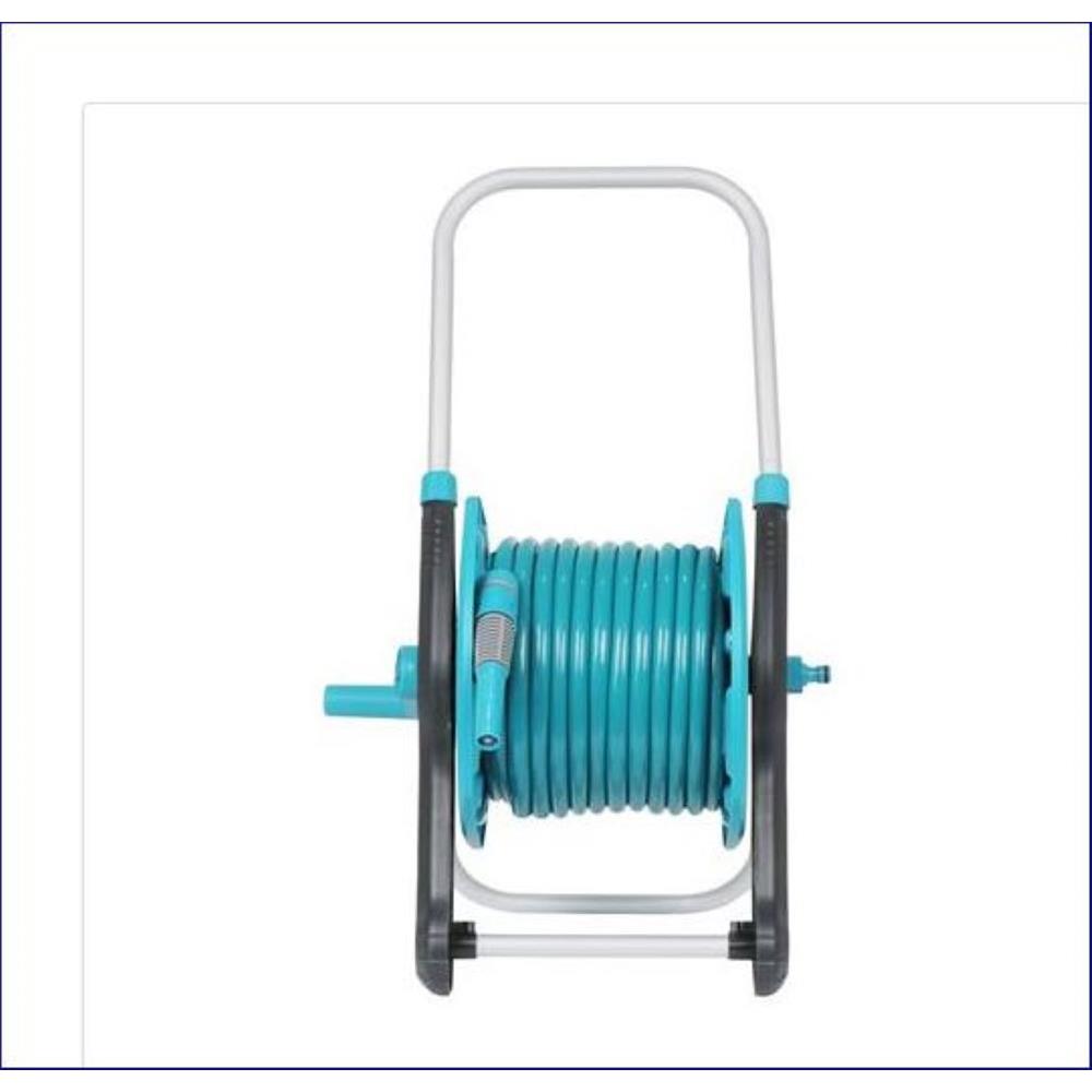 GROUND BASED HOSE REEL SPRING 1/2"X25M CYAN