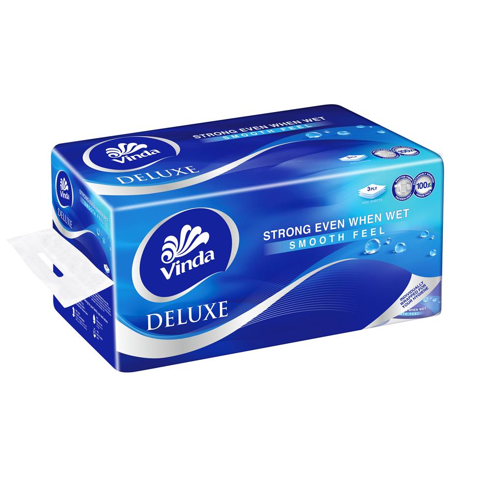 VINDA DELUXE SMOOTH FEEL TOILET TISSUE 16 ROLLS