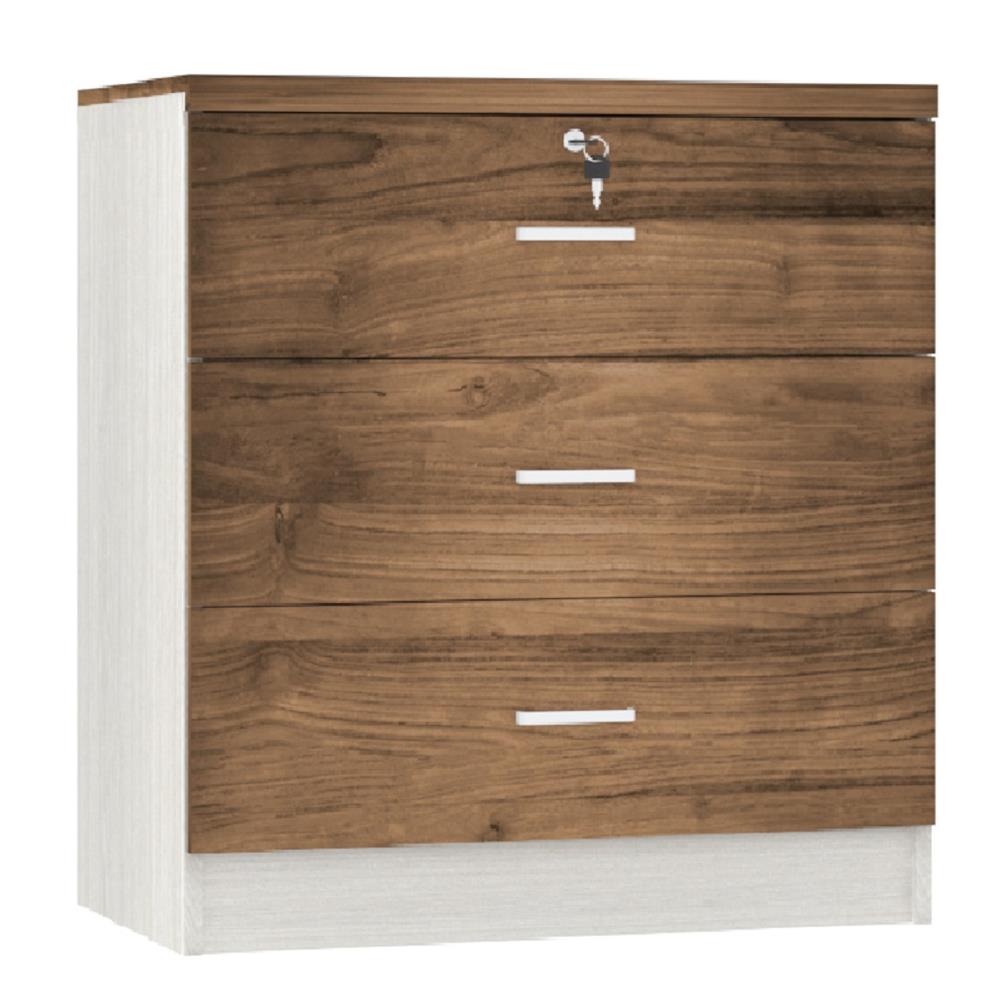 CHEST 3 DRAWER 75x40x74CM NEW WHITE