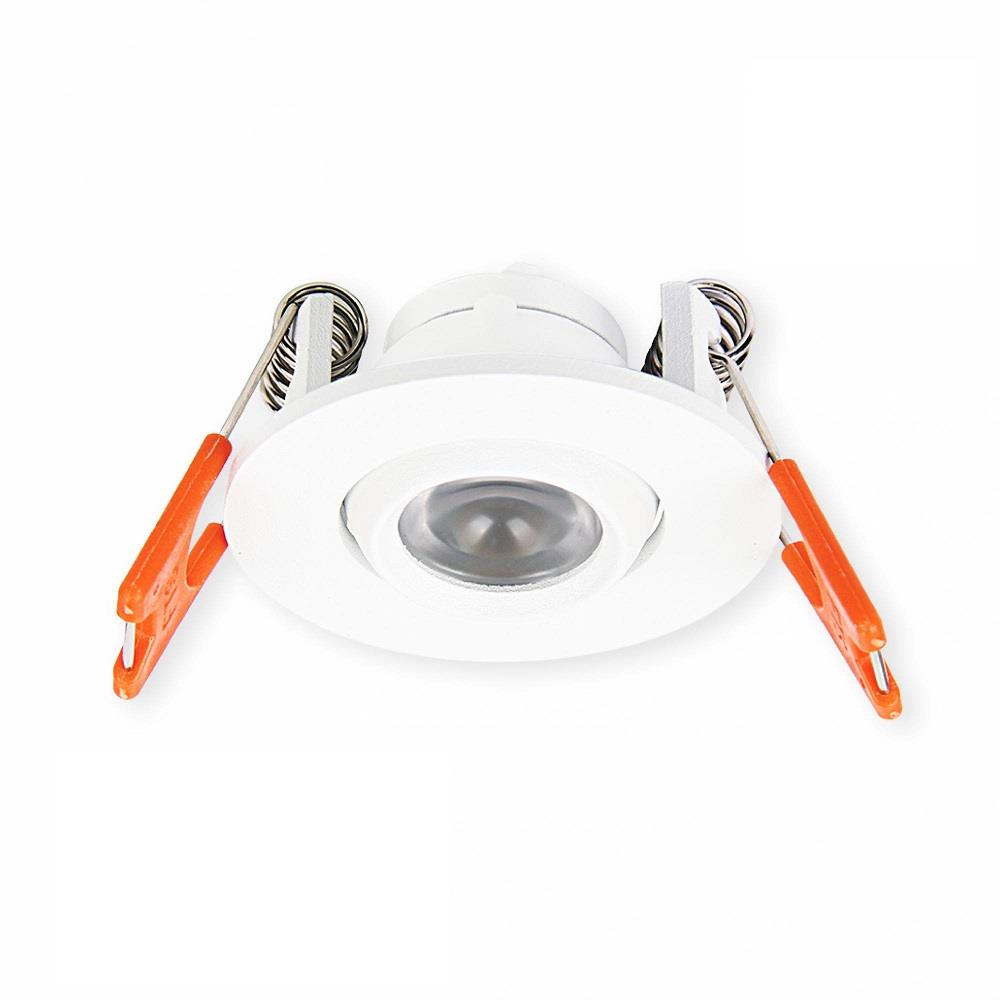 YETPLUS RECESSED EYEBALL LED EB03 3W WARM WHITE (3000K) ROUND WHITE