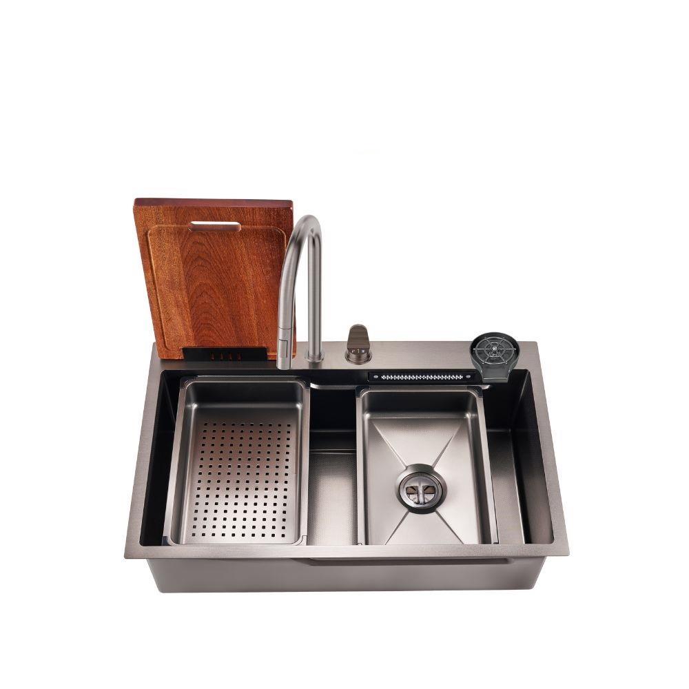 LIVINOX BUILT IN WORK SINK LWS-8050B 1BOWL STAINLESS STEEL 304 80CM GUN ...