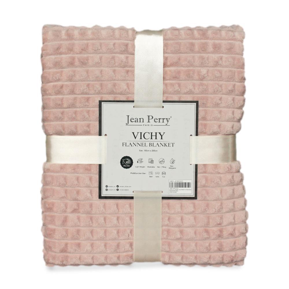 JEAN PERRY RENNES FLANNEL BLANKET 150X200CM ASST