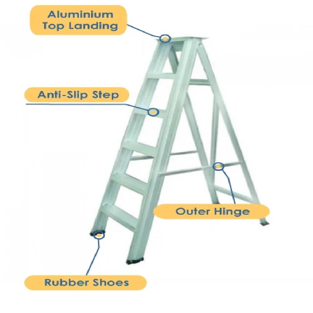 EVERLAST LIGHT DUTY SINGLE SIDED LADDER 7" RUNGS (80KG)