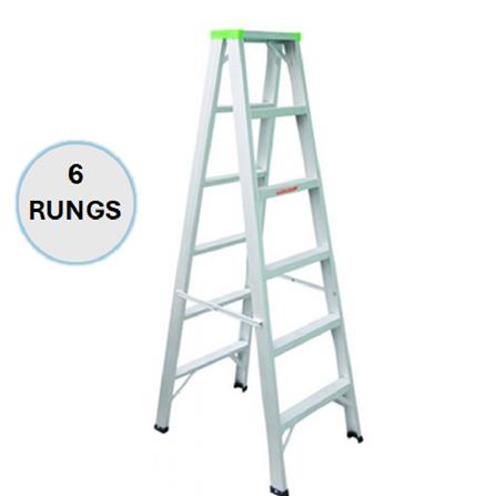 EVERLAST LIGHT DUTY DOUBLE SIDED LADDER 6" RUNGS (80KG)
