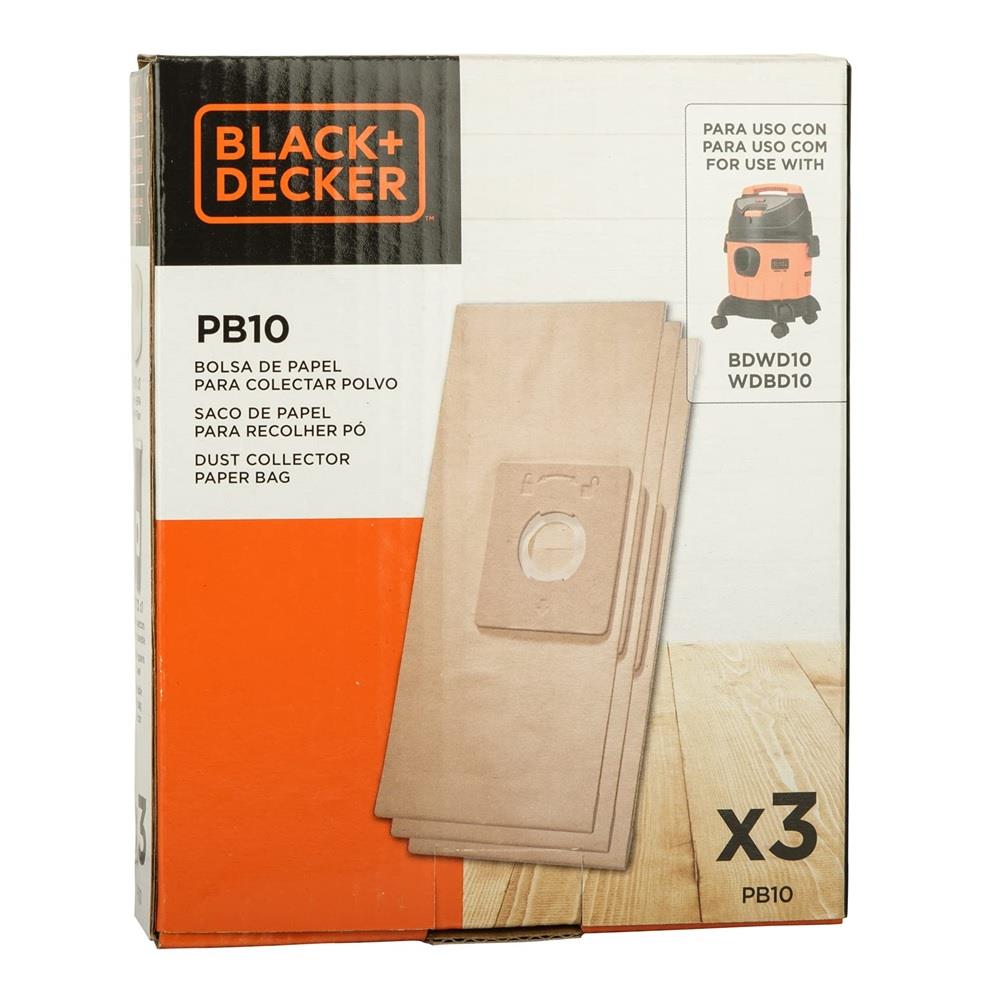 BLACK & DECKER PAPER DUST BAG 10L PB10-B1 3PCS/PACK (compatible BDWD10)