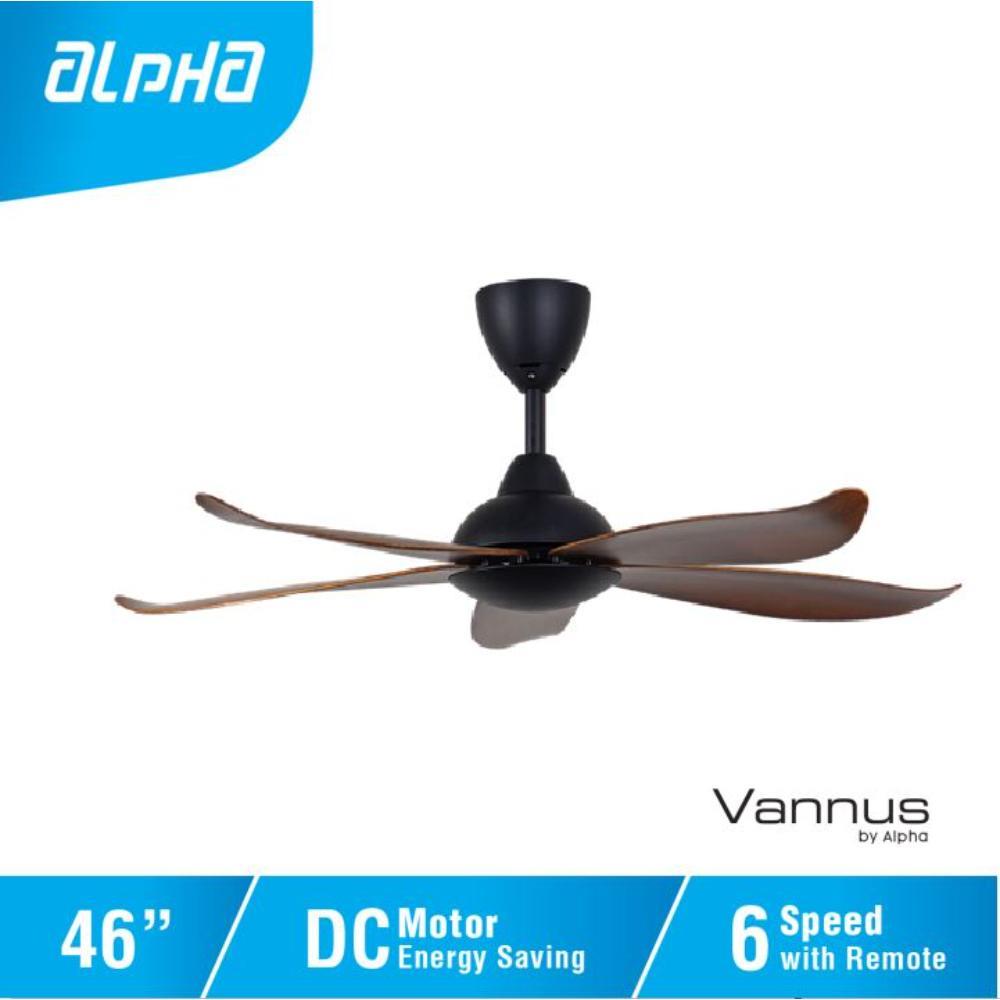 ALPHA CEILING FAN VANNUS LUNA 5B 46" WALNUT