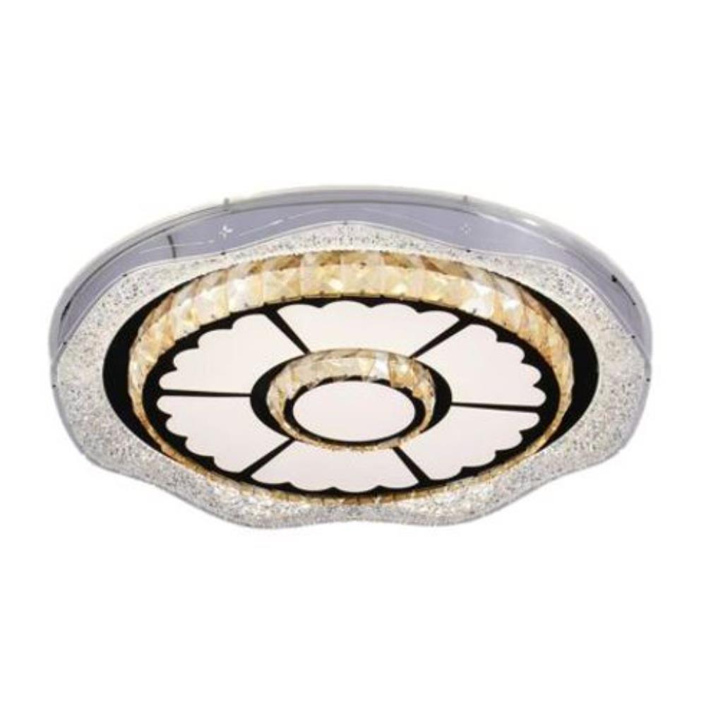 BRIGHT OBJECTIVES CEILING LAMP LED 16150 96W 3C 50CM SILVER CHROME WHITE