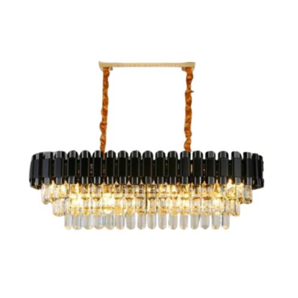 BRIGHT OBJECTIVES CHANDELIER CRYSTAL LIGHT 12779/800X300 80CM BLACK