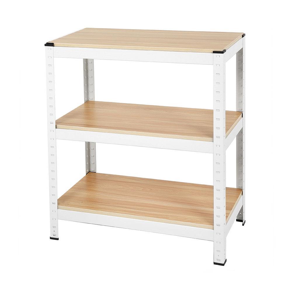 3-TIER SHELVING UNIT FURDINI ZIR WHITE/LIGHT WOOD PATTERN [EXCLUSIVE FROM HOMEPRO THAILAND]